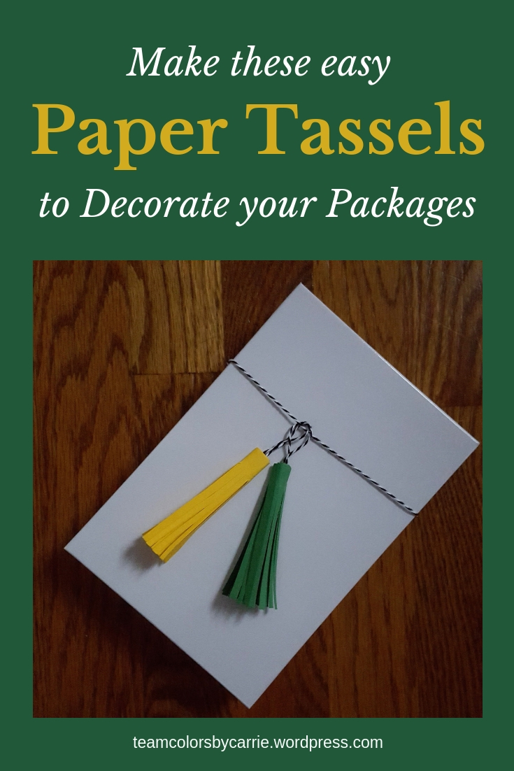 How to Make Paper Tassels to Decorate your Packages – Team Colors By Carrie