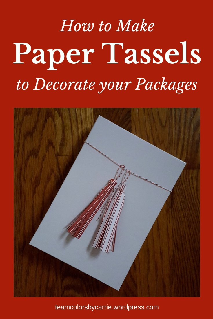 How to Make Paper Tassels to Decorate your Packages – Team Colors By Carrie