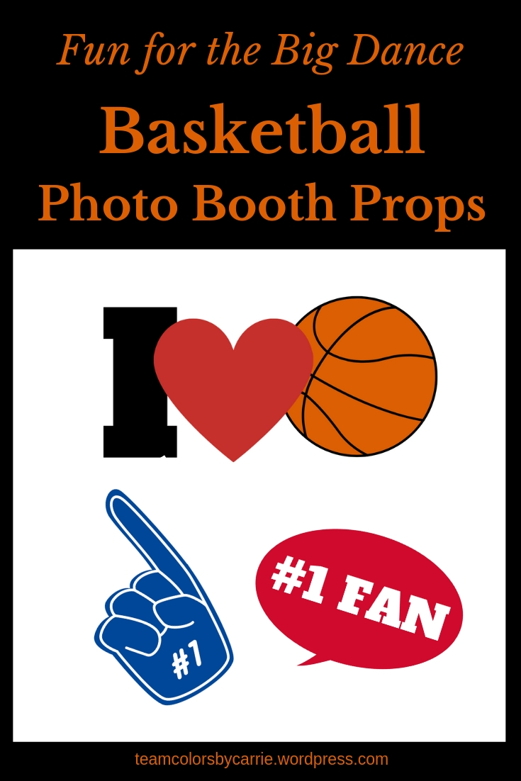 Photo Booth Props for your March Madness Party – Team Colors By Carrie