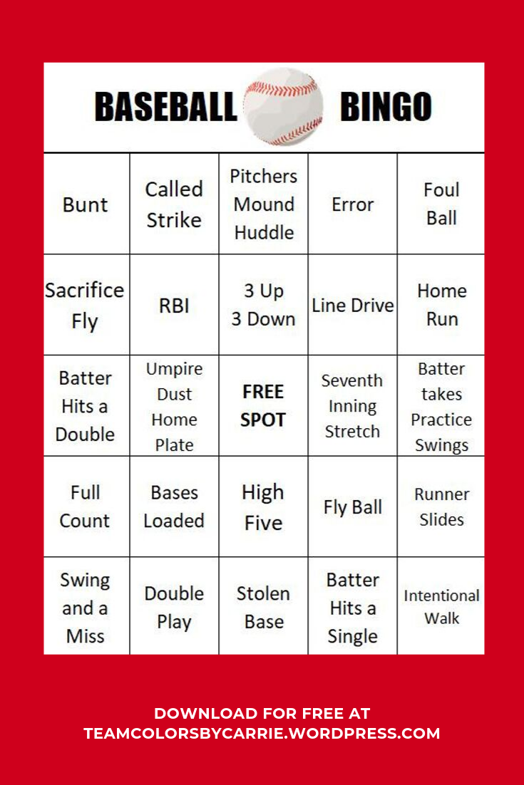 Get in the Game with 30 FREE Baseball BINGO Card Printables! – Team ...