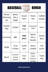 Get in the Game with 30 FREE Baseball BINGO Card Printables! – Team ...