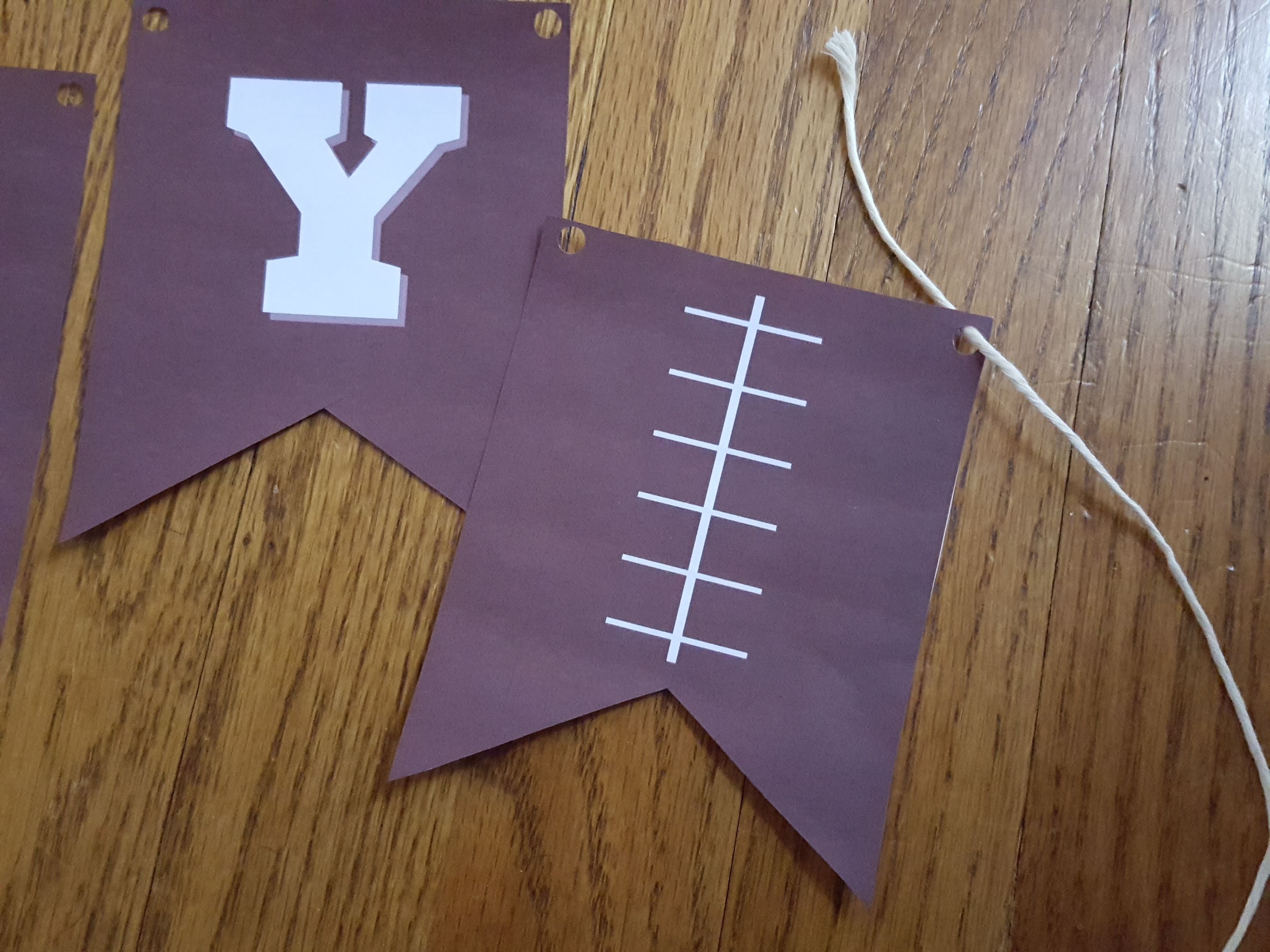 Football Game Day Party Banner – Free Download – Team Colors By Carrie