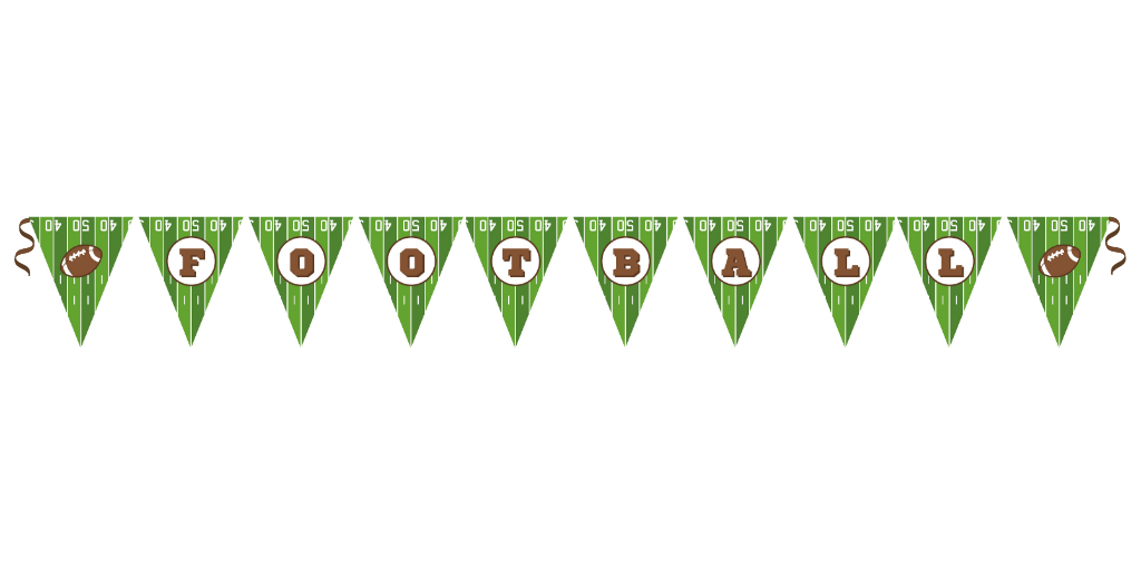 Football Party Banner – Free Printable – Team Colors By Carrie