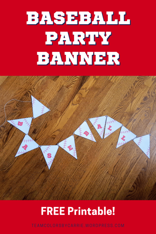 Get The Party Started with Your Free Baseball Pennant Banner Download ...