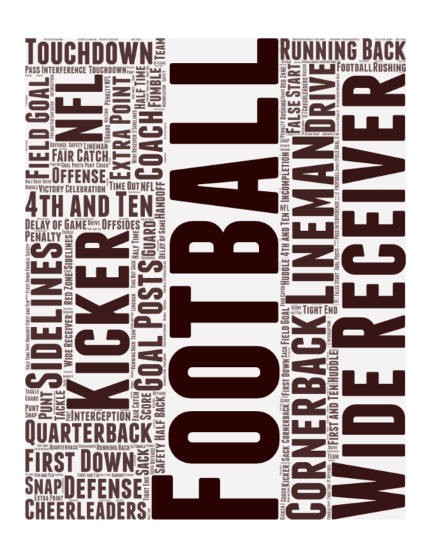 Upgrade Your Fan Cave Decor with this FREE Football Word Art – Team ...