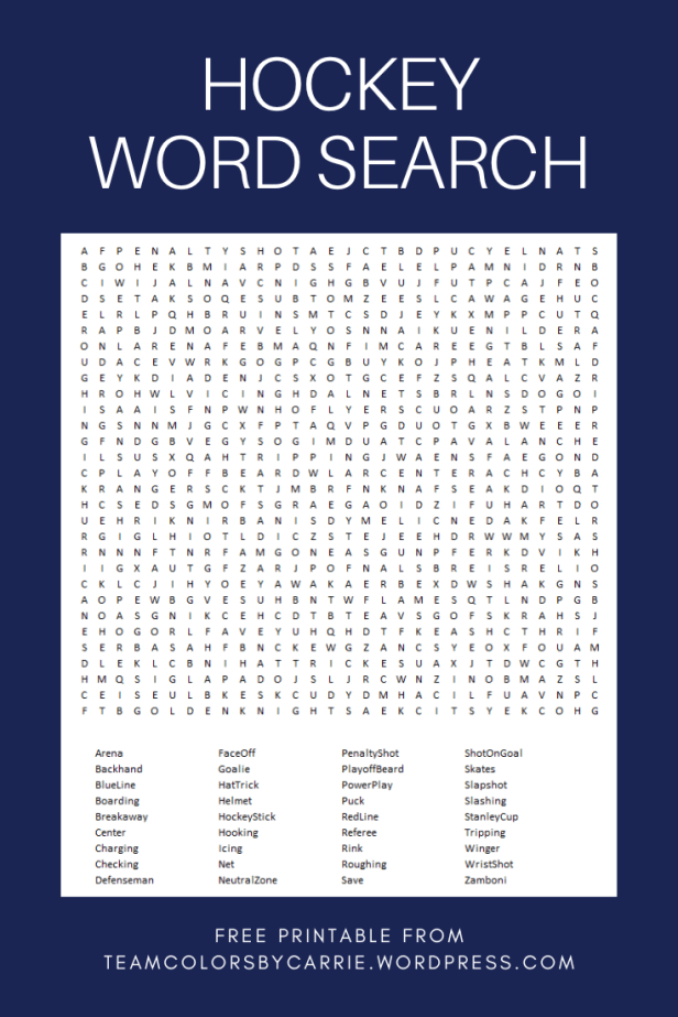 Score Big! Get Your Free Hockey Word Search Challenge Today! – Team ...