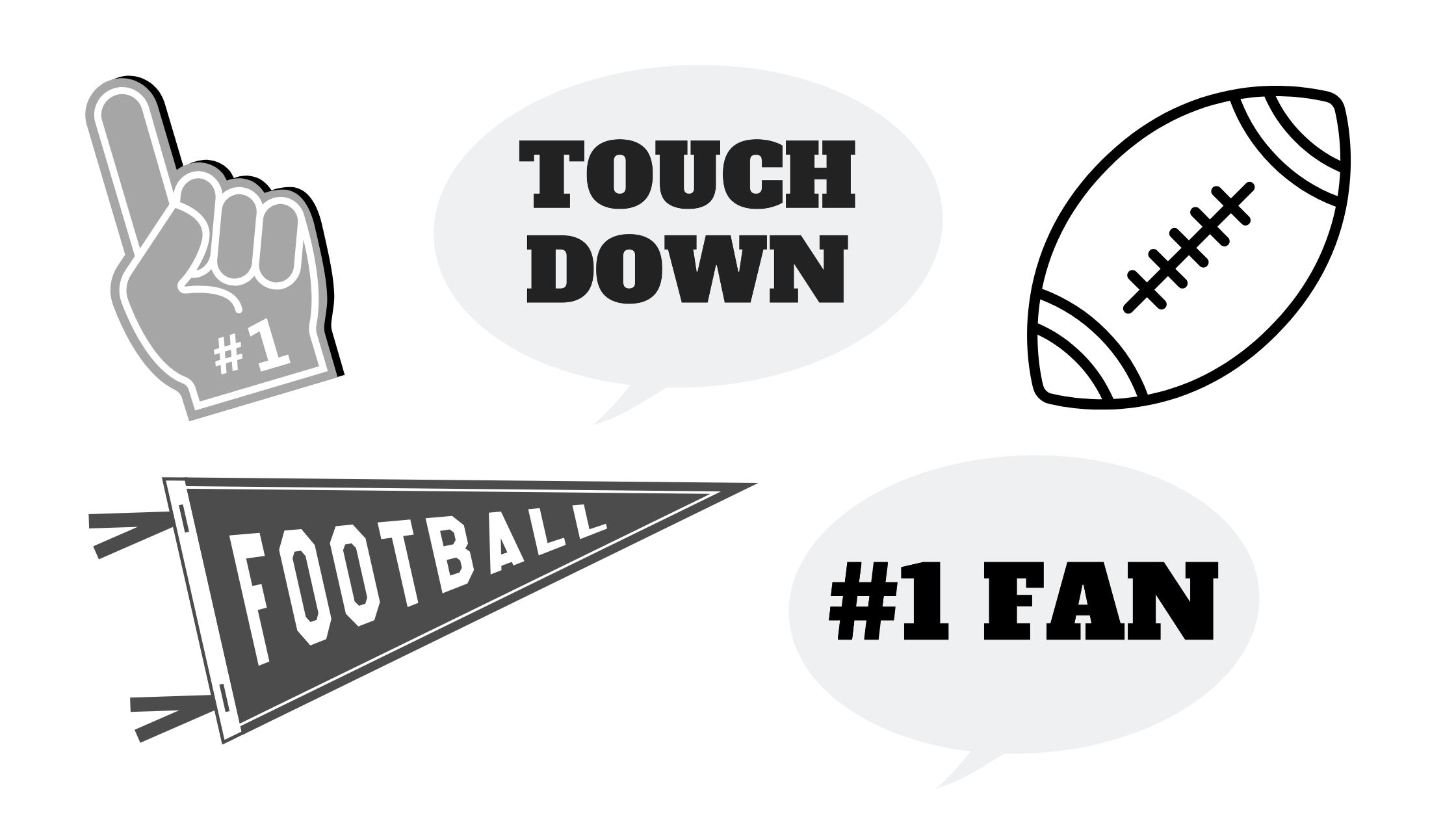 Free Printable Football Photo Booth Props for Game Day – Team Colors By ...